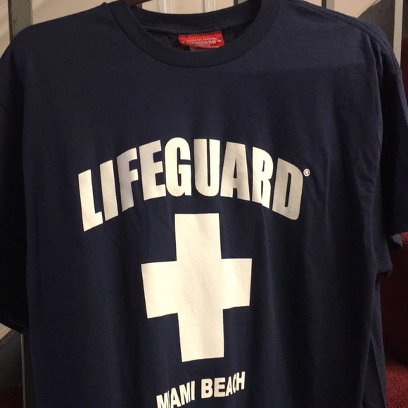 Lifeguard Products | Shirts | Lifeguard Miami Beach L Navy Blue Nwt ...
